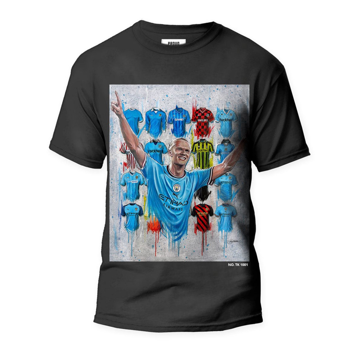Man City Record Breaker - T Shirt – Terry Kneeshaw Art