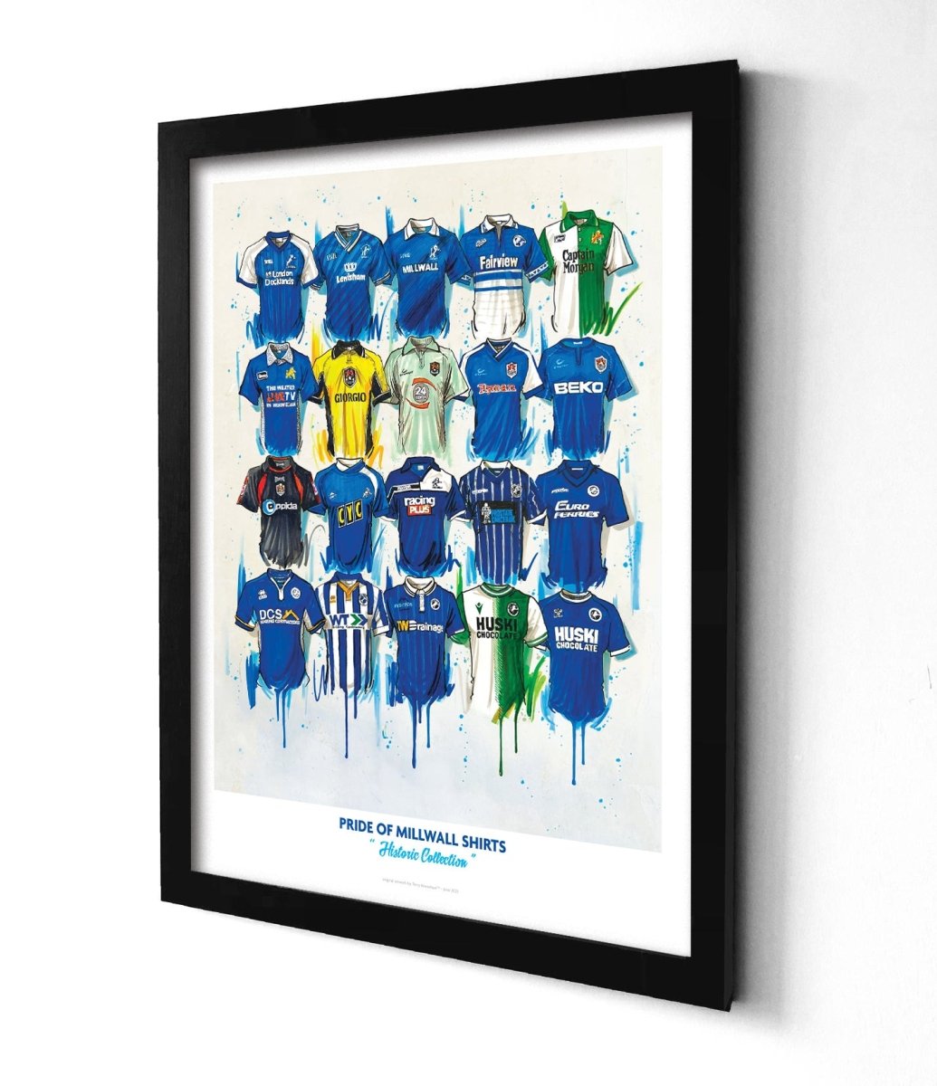 Millwall Shirts | Football Art Print Or Canvas | Millwall Wall Art ...