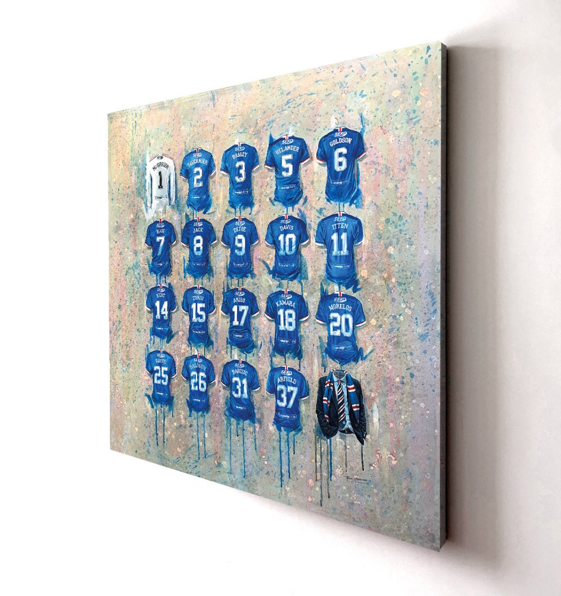 Rangers FC Shirts Canvas & Poster | Terry Kneeshaw Football Art – Terry ...